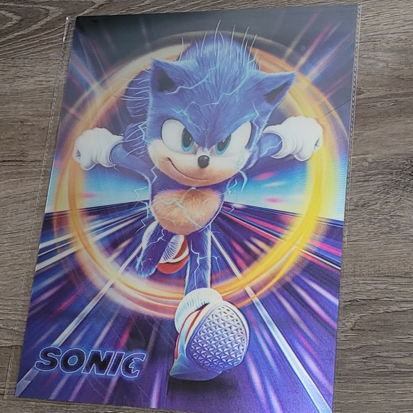 Art | Sonic 3d Holographic Lenticular Poster | Poshmark